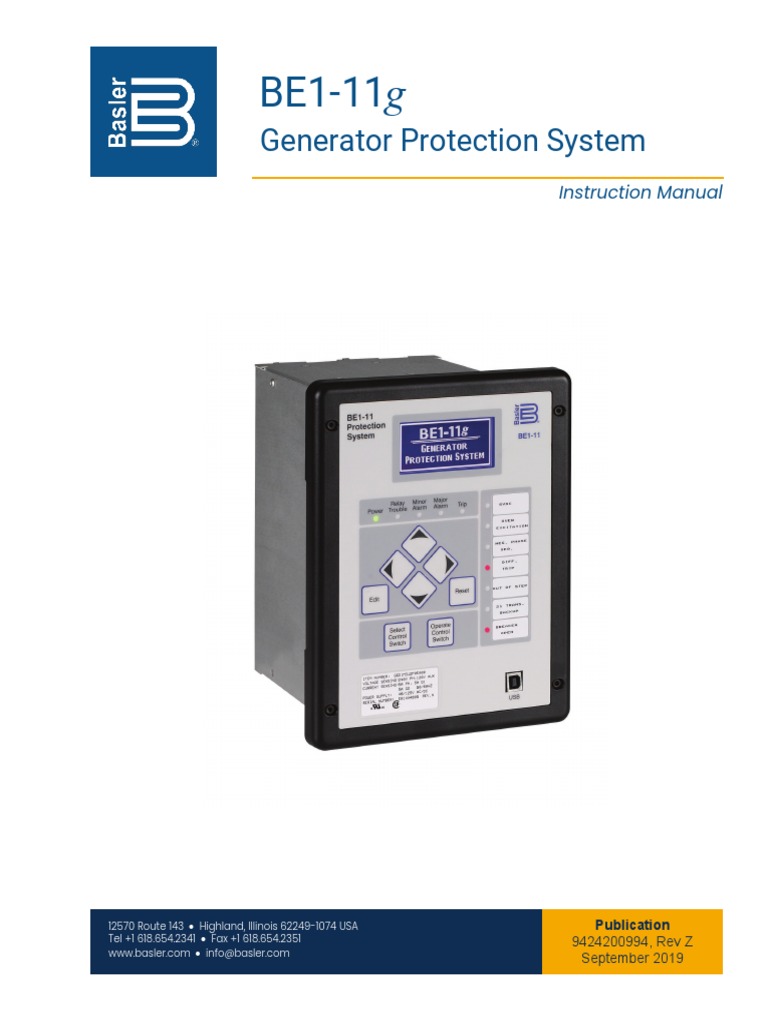 Be1 11 | PDF | Relay | Mains Electricity
