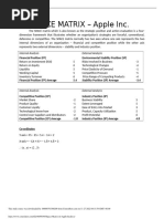 Apple EFE, IFE, CPM Matrix | PDF | Apple Inc. | I Phone