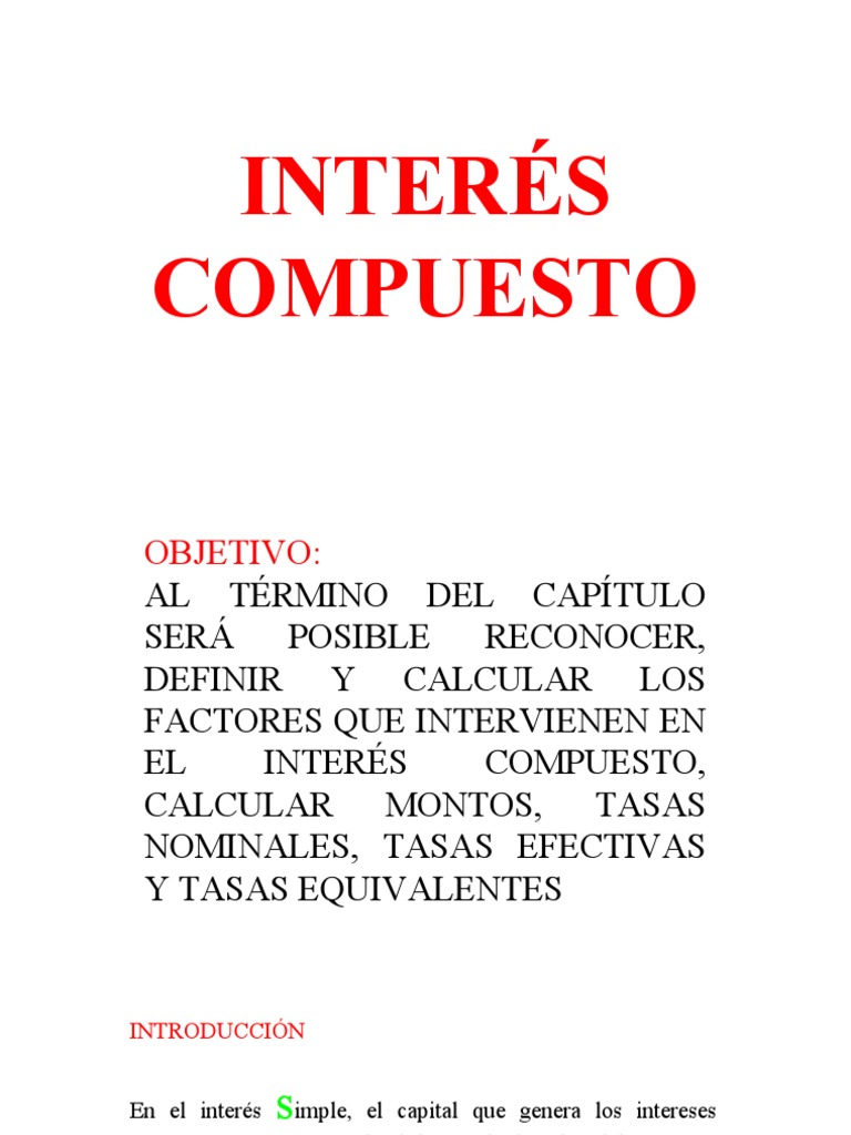 Interés Compuesto | PDF