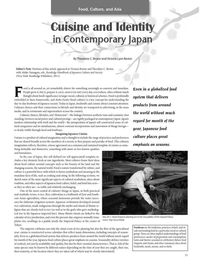 Japanese Food Culture and Identity | PDF