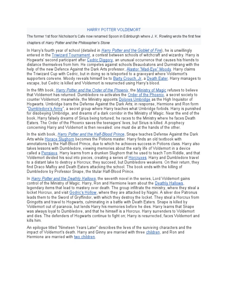 Harry Potter Voldemort | PDF