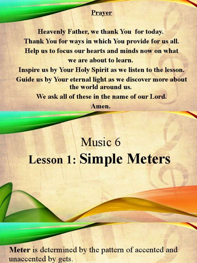 Grade 6 Simple Meters | PDF