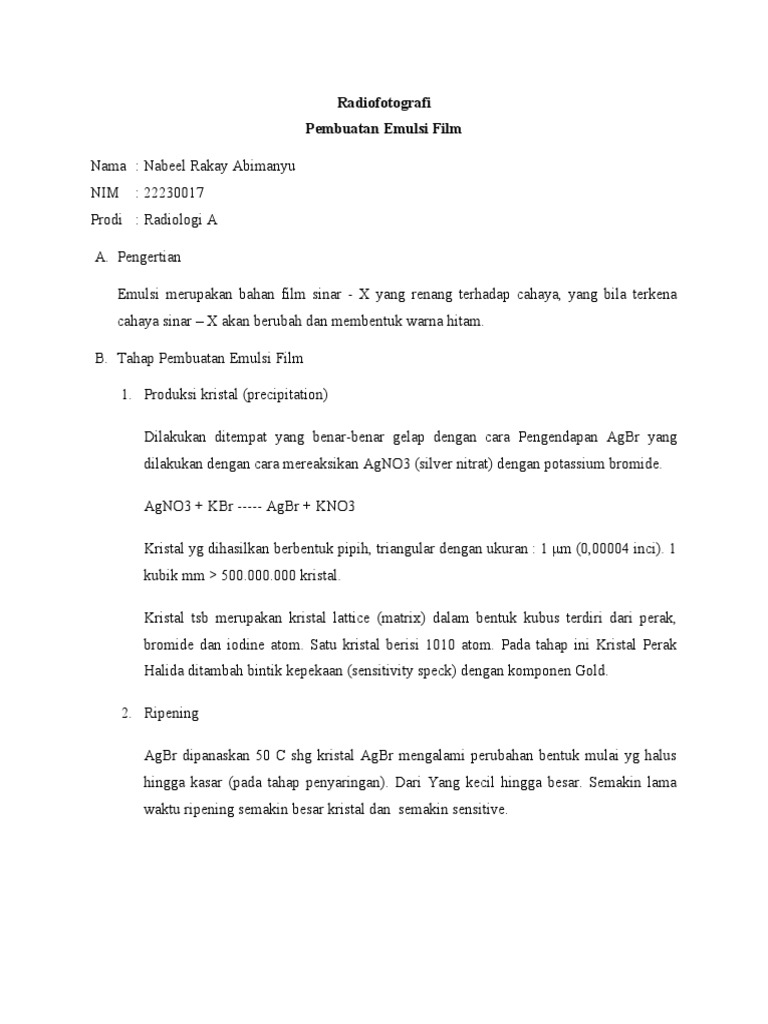 Nabeel Rakay A - Tahap Pembuatan Emulsi | PDF