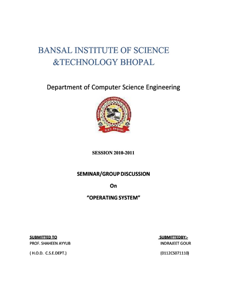 Project Report of Operating System | PDF | Thread (Computing) | Operating System Technology