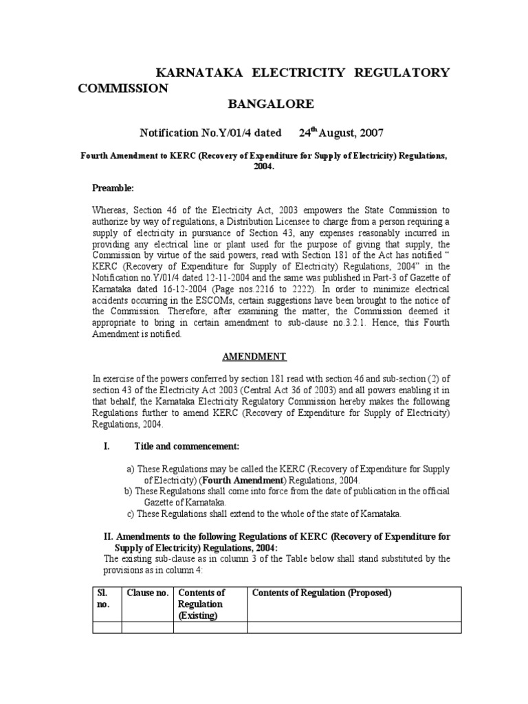 IV Amend KERC Recovery Expenditure | PDF | Government | Justice