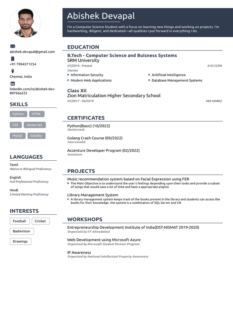 Abishek's Resume | PDF | World Wide Web | Internet & Web Abishek's Resume | PDF | World Wide Web | Internet & Web