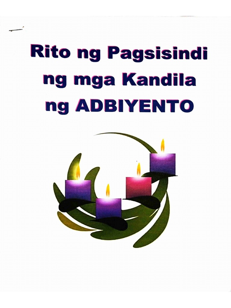 Rito NG Pagsindi NG Mga Kandila NG Adbiyento | PDF