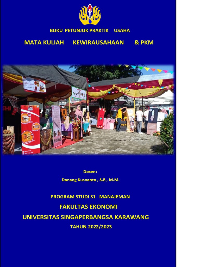 Buku Petunjuk Praktik Usaha MK Kewirausahaan & PKM Prodi S1 Manajemen SMT 3 Th. 2022-2023-2 | PDF
