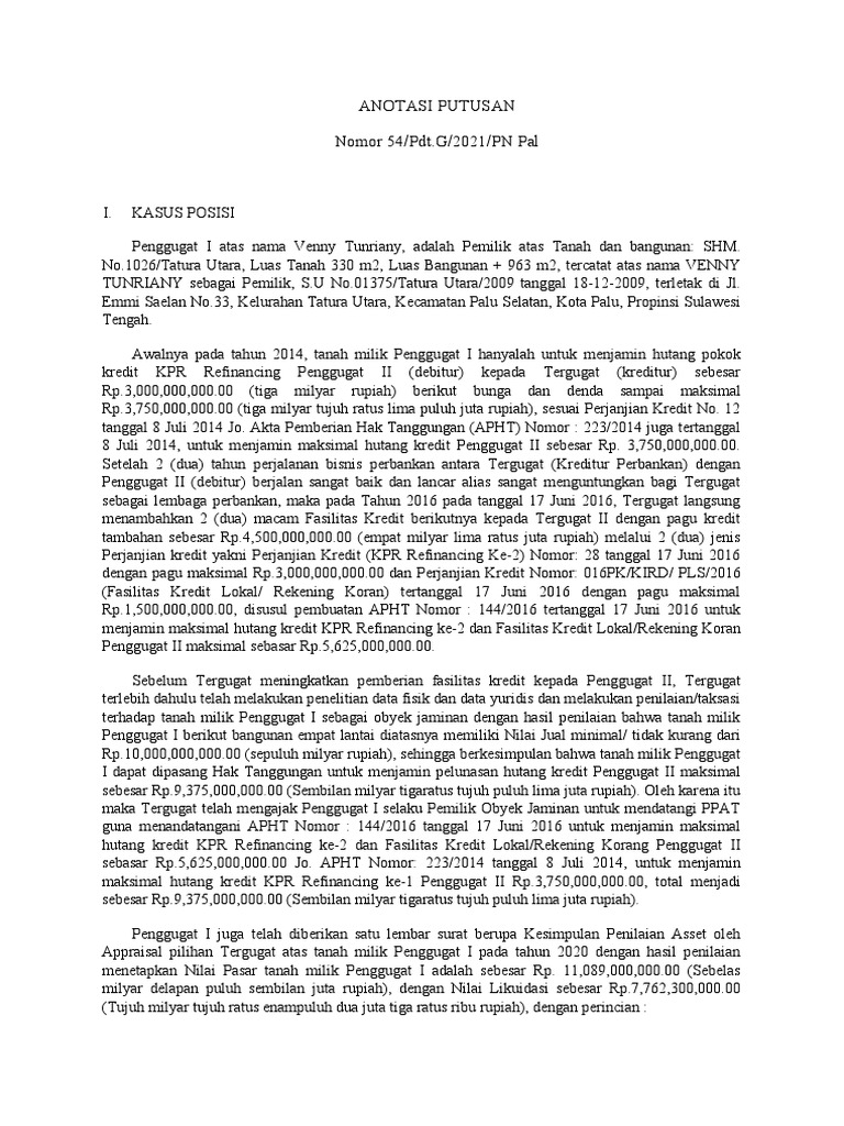 Anotasi Putusan | PDF