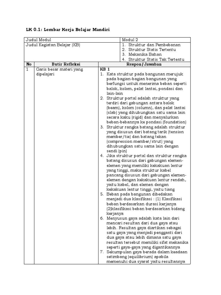Modul Struktur Bangunan | PDF | Sains & Matematika