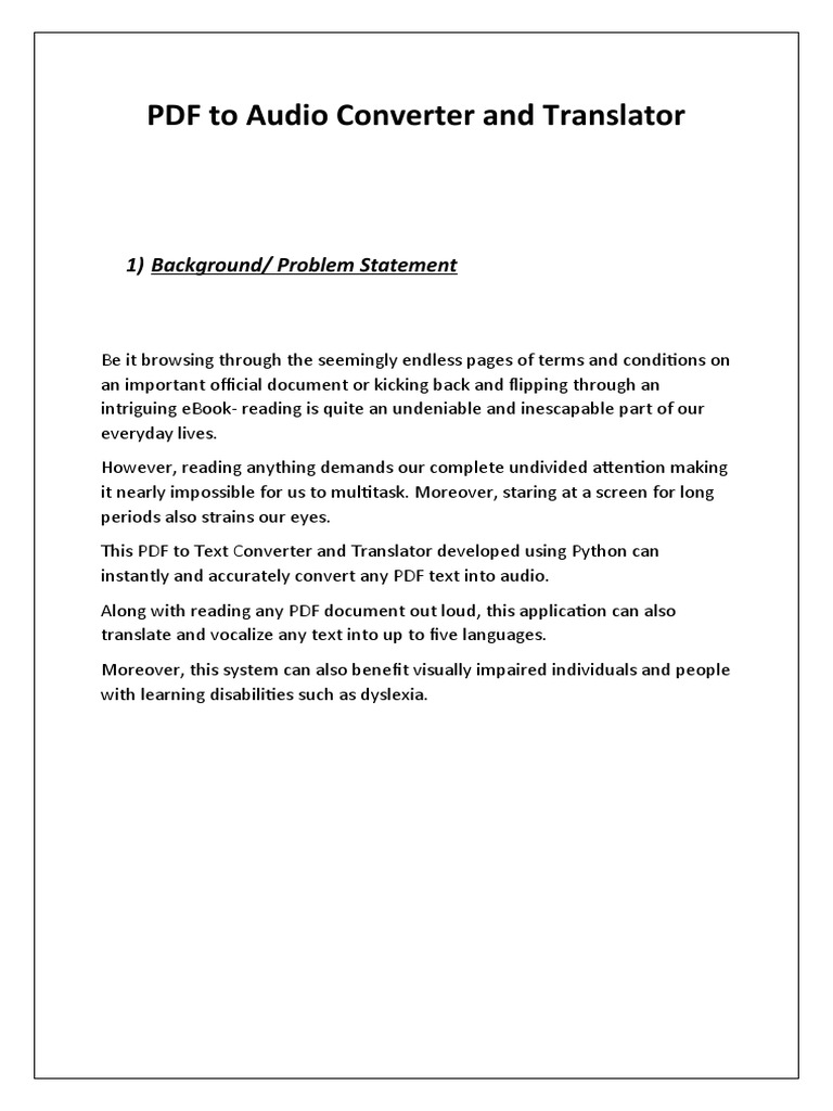 39 PDF To Audio Converter and Translator PY039 | PDF