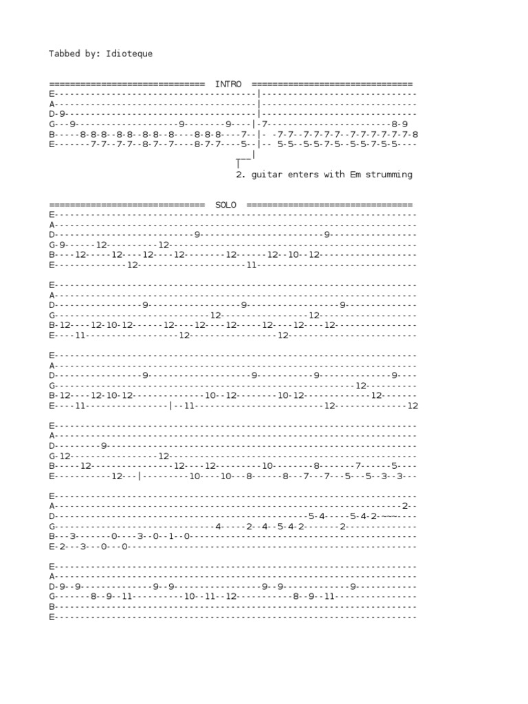 Canción del Mariachi Guitar Tabs | PDF | Guitar Family Instruments ...