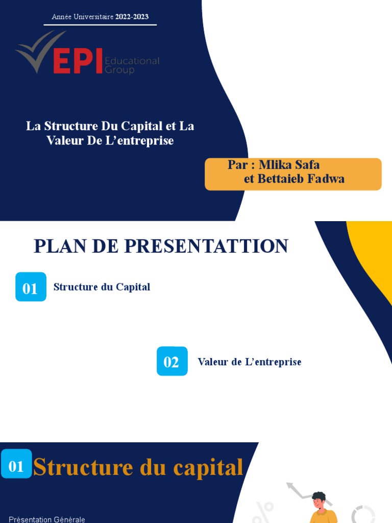 Présentation Structure Du Capital | PDF | Capitaux propres | Dettes