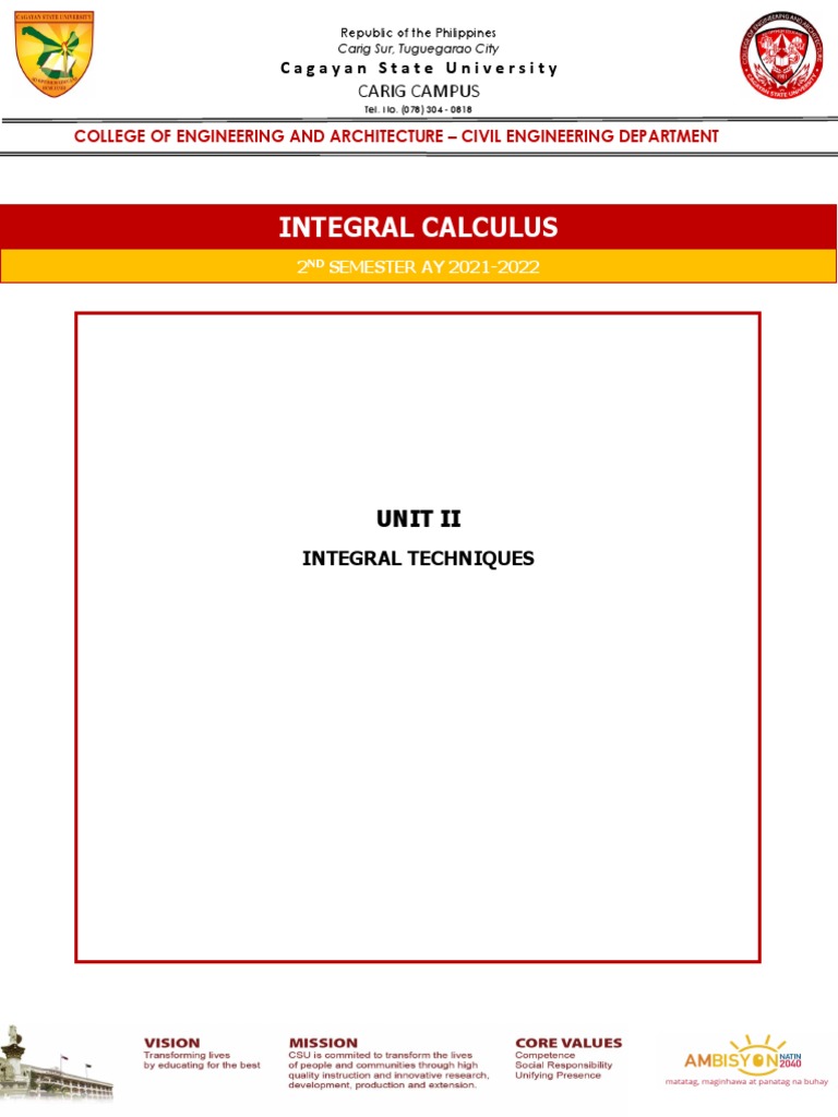 Module 2 - Methods of Integration (Part 1) | PDF | Trigonometric Functions | Integral