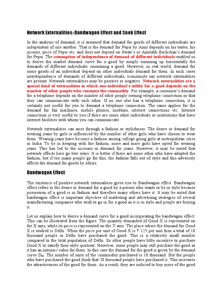 Bandwagon & Snob Effect | PDF