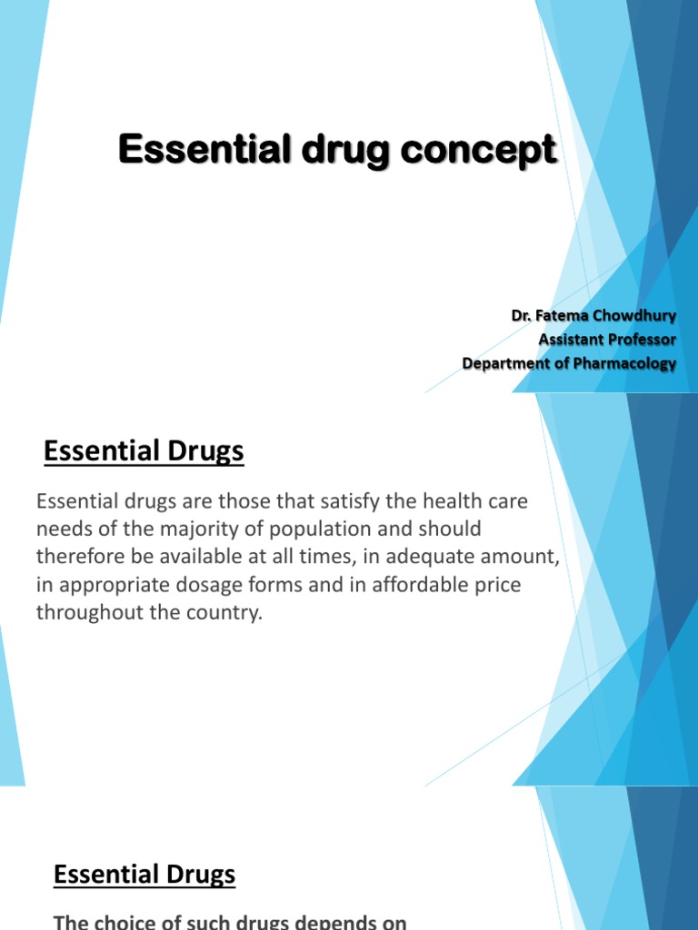 Essential Drug | PDF | Health Care | Pharmacology