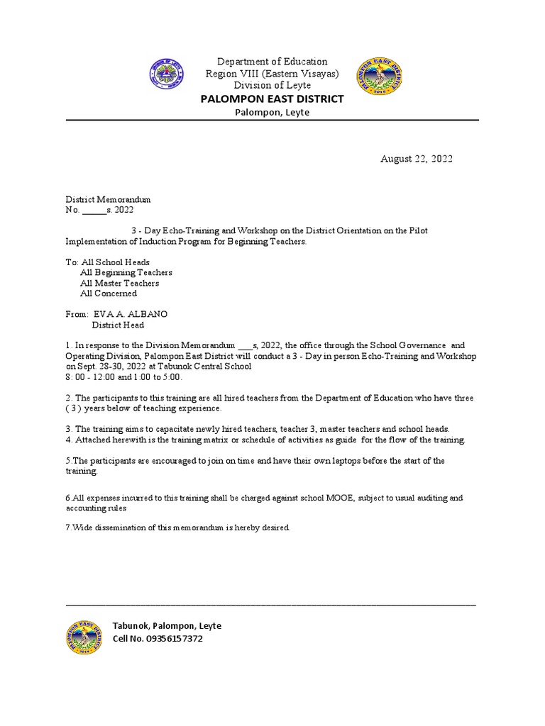 Dist. Memo IPBT Footer | PDF