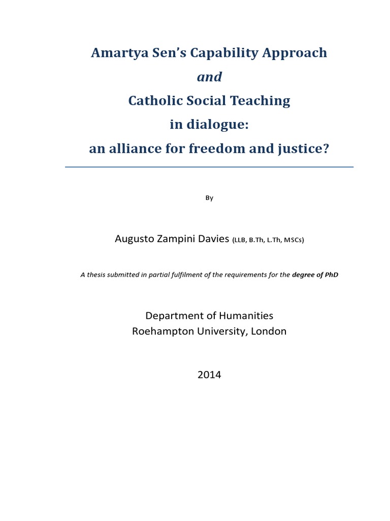 Zampini - 2017 - Amartya Sen S Capability Approach and Catholic Social ...