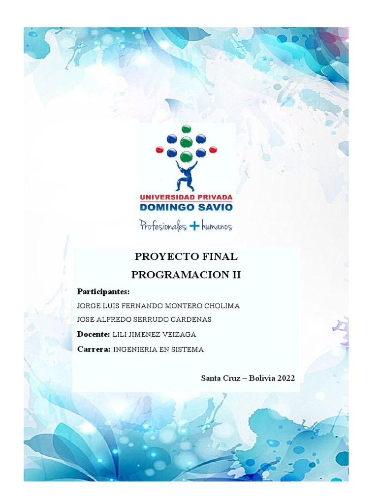 Código Del Programa PF | PDF | Informática | Ingeniería Informática