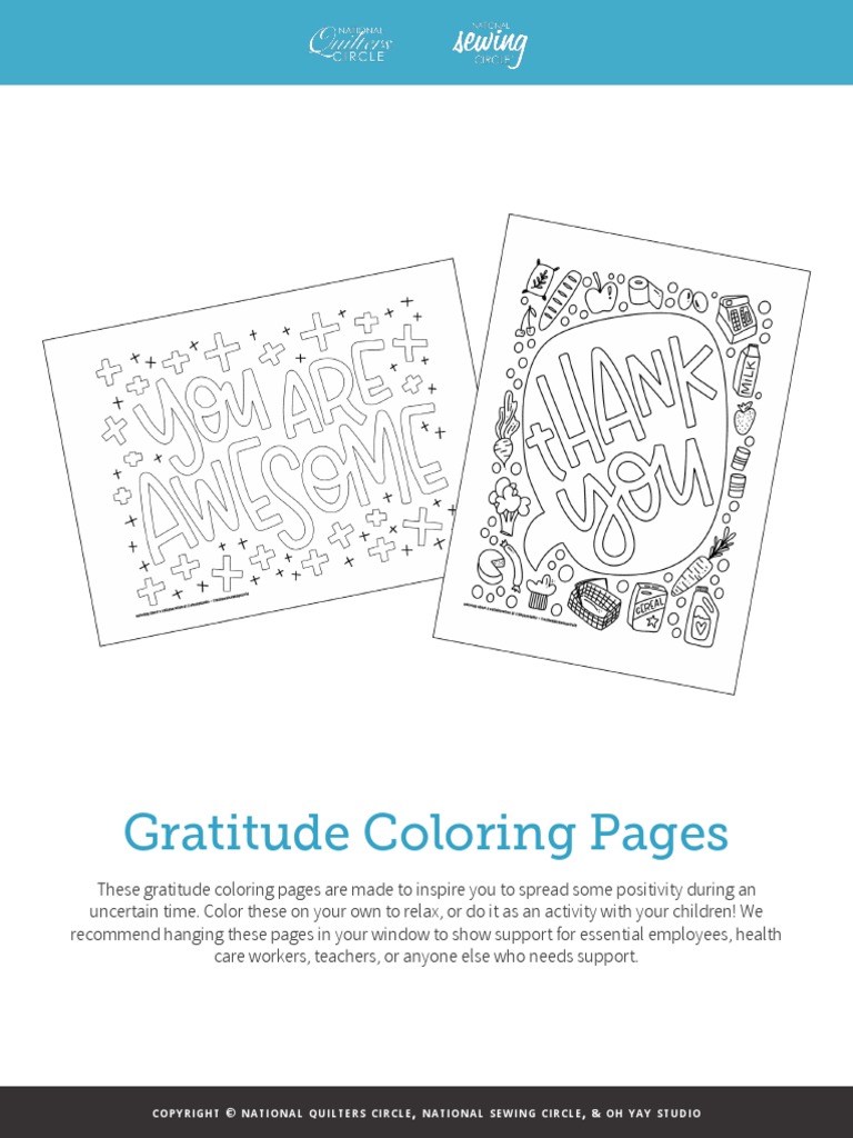 Gratitude Coloring Pages | PDF