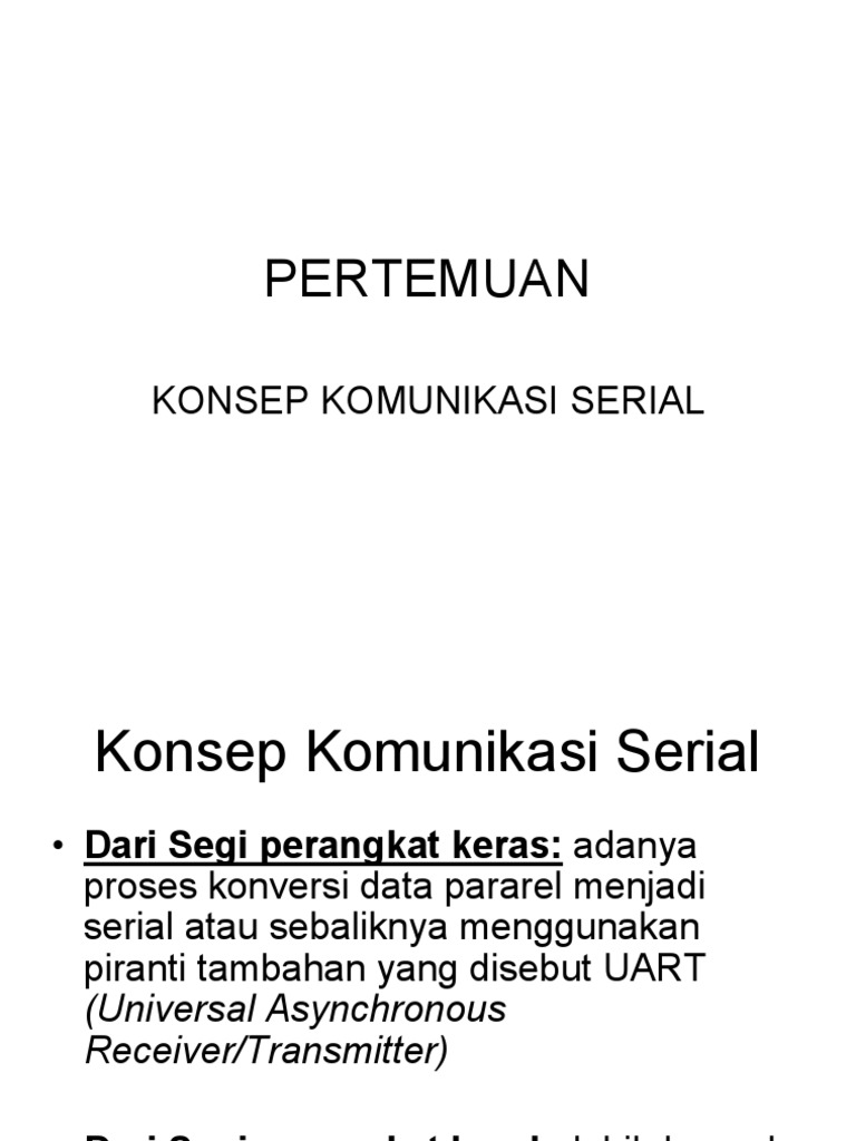 Komunikasi Serial: UART & Port Serial | PDF | Komputer