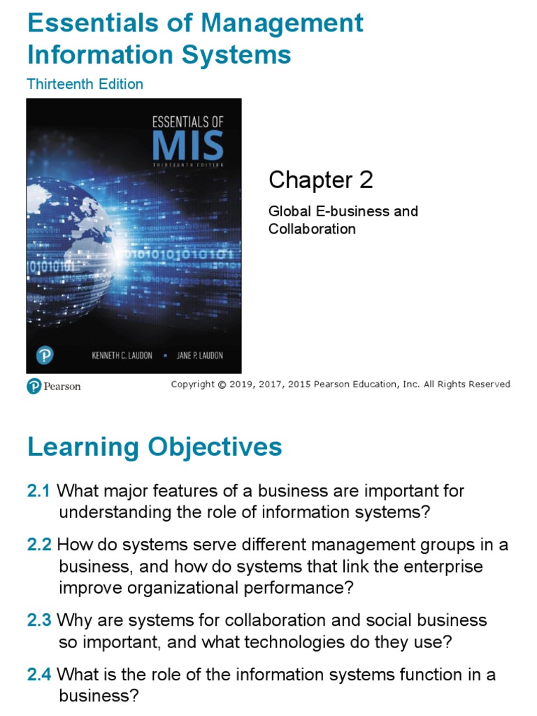 Chapter 2-Global E-Business and Collaboration | PDF | Customer Relationship Management | Supply ...