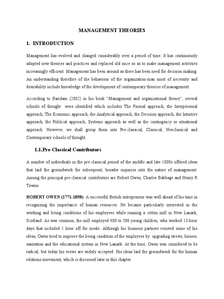 Management Theories | PDF