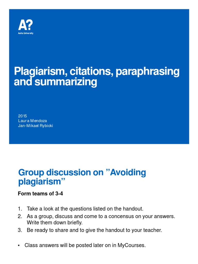 3 Plagiarism - and - Citation | PDF | Plagiarism | Citation