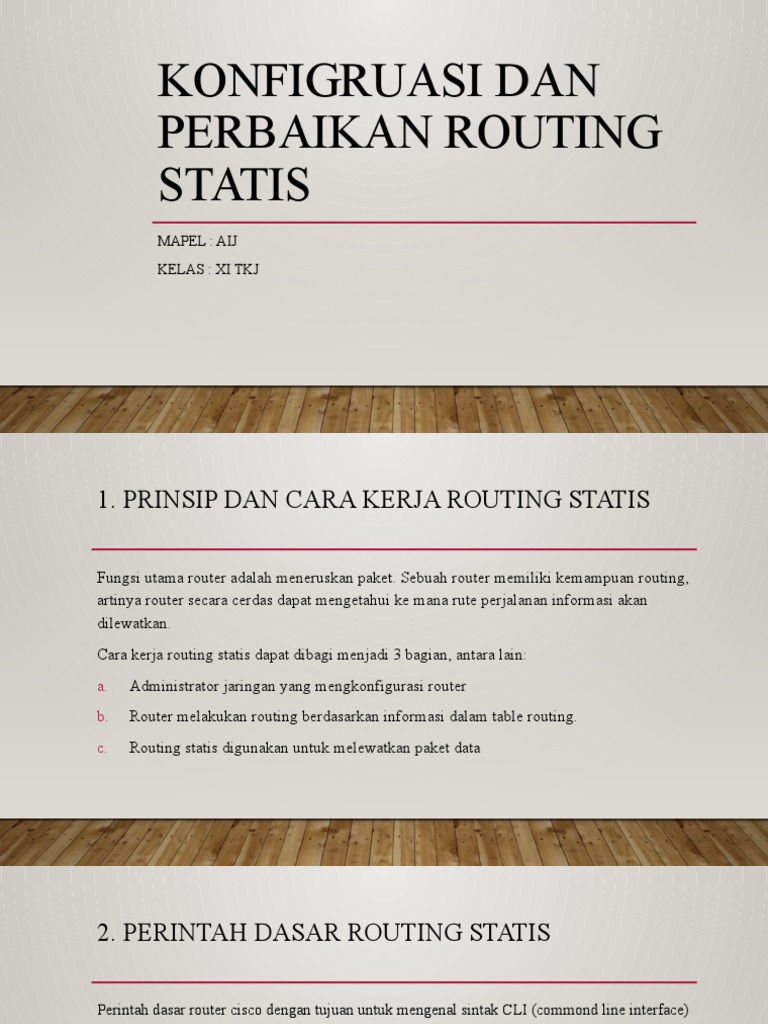 Konfigruasi Dan Perbaikan Routing Statis | PDF | Komputer