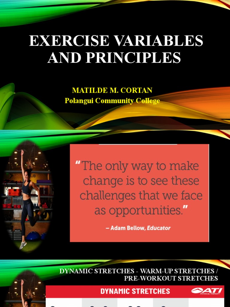 Exercise Variables and Principles | PDF | Medical Specialties | Recreation