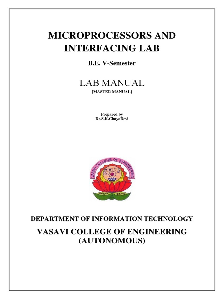 MPI Lab Manual Final | PDF | Central Processing Unit | Pointer (Computer Programming)