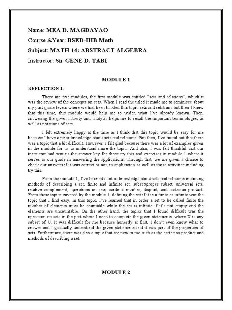 An Example of REFLECTION | PDF