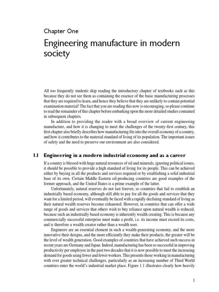 Chapter 1 Fundamentals of Manufacturing For Engineers | PDF | Computer ...