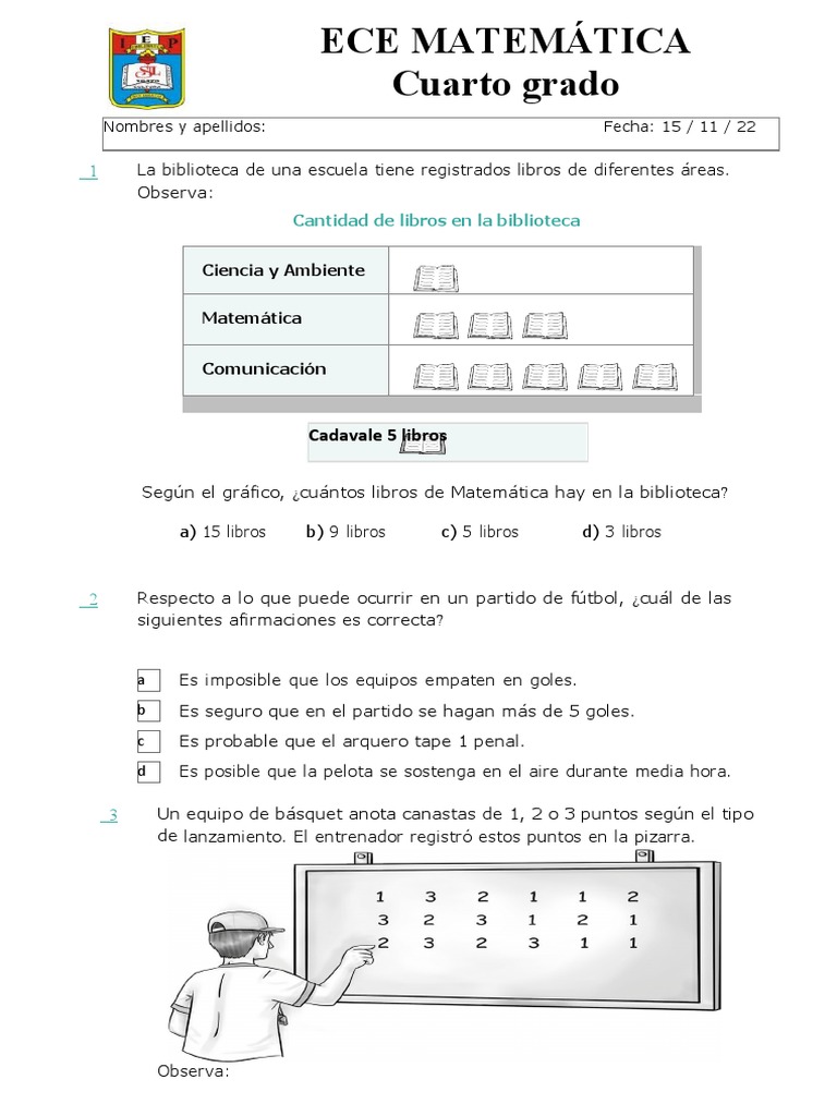 Ece Matemática 4to Grado Iii | PDF