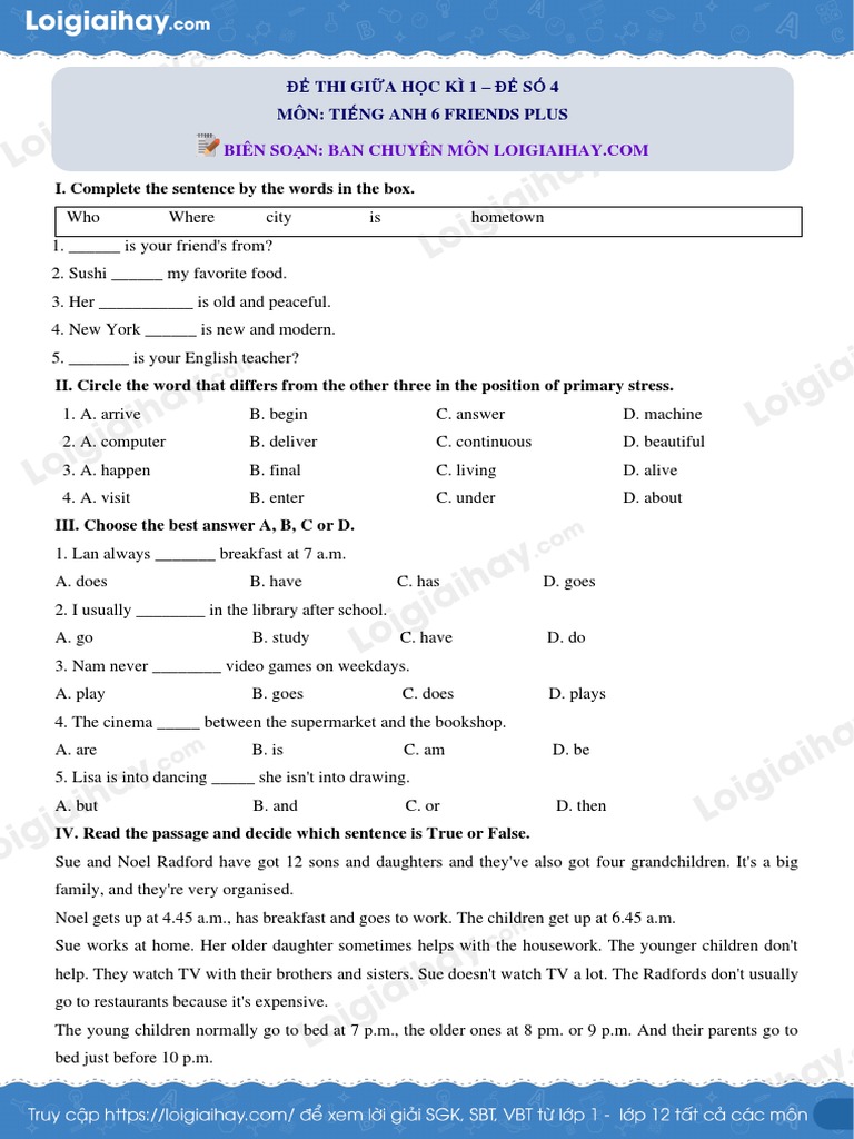 Friends Plus 6 | PDF | Vietnam