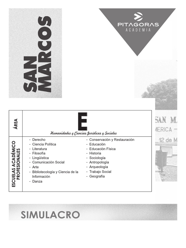 Area E Simulacro SM | PDF