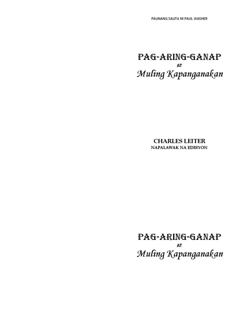 Tagalog Justification and Regeneration | PDF