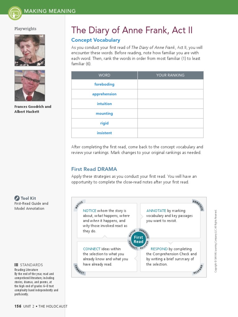 The Diary of Anne Frank, Act II | PDF