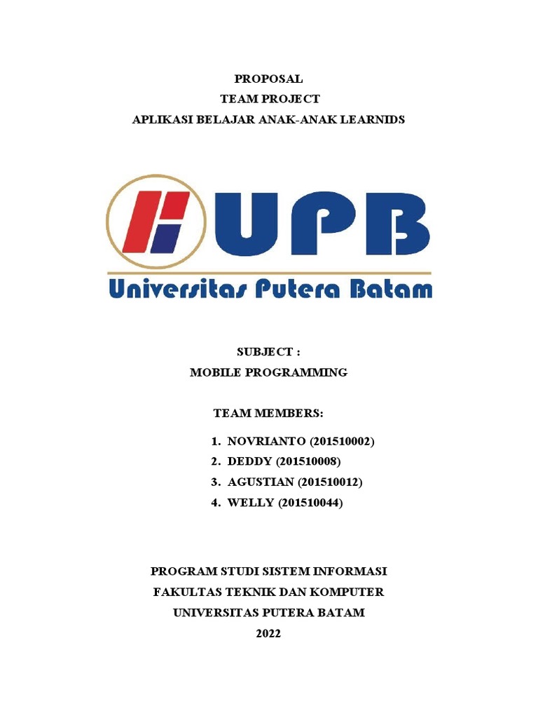 Proposal Team Project Pdf