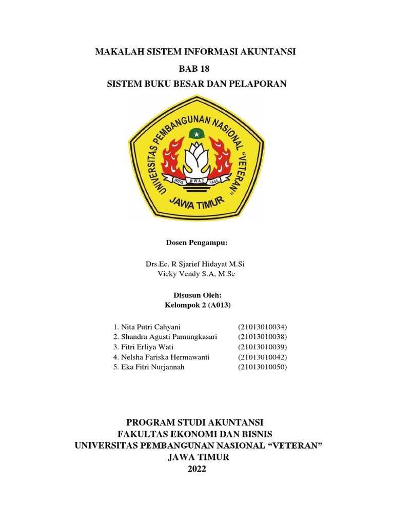 RMK - SIA - KELAS A - BAB 18 - GENERAL LEDGER & REPORTING SYSTEM - Kel2-Merged | PDF