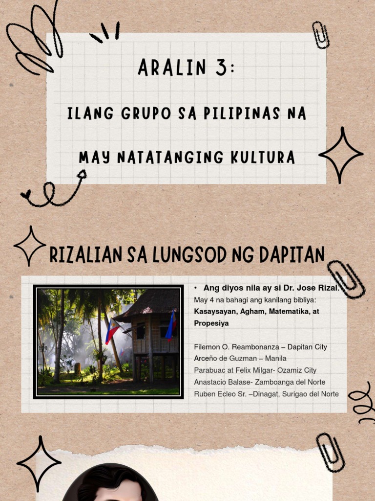 Aralin 3 Ilang Grupo Sa Pilipinas Na May Natatanging Kultura | PDF