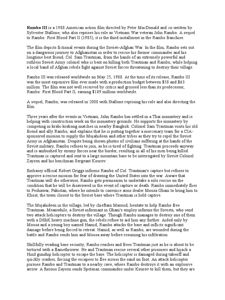 Rambo 3 | PDF