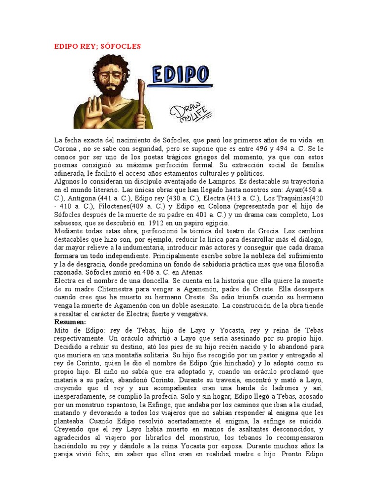 Edipo Rey | PDF | Edipo | Sófocles