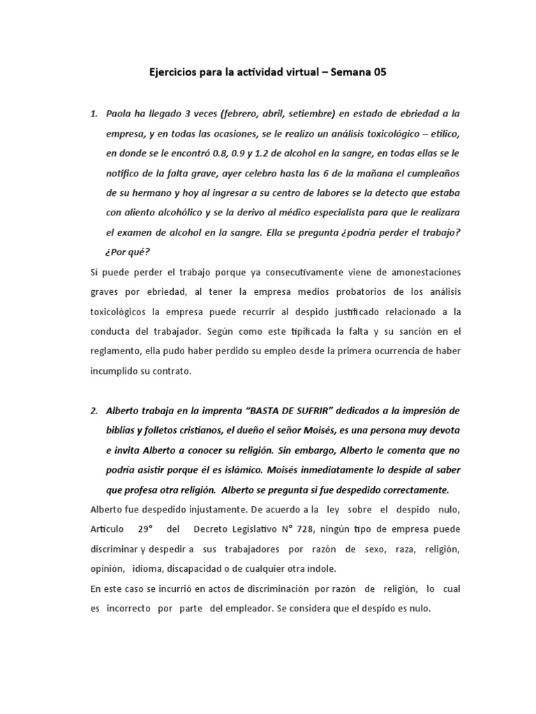U3 - S5 - Ejercicios para La Actividad Virtual | PDF | Business