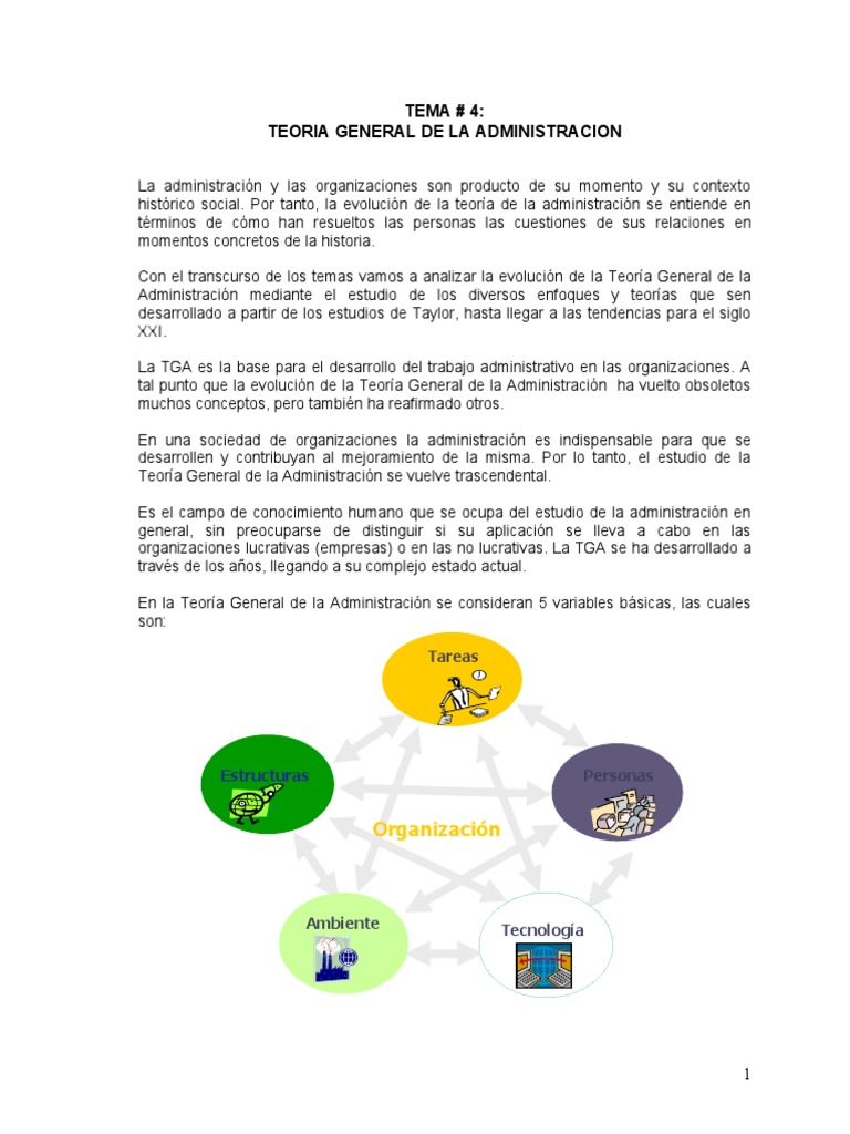 p2 Tema 4 Teoria General de La Administracion | PDF | Burocracia | Business