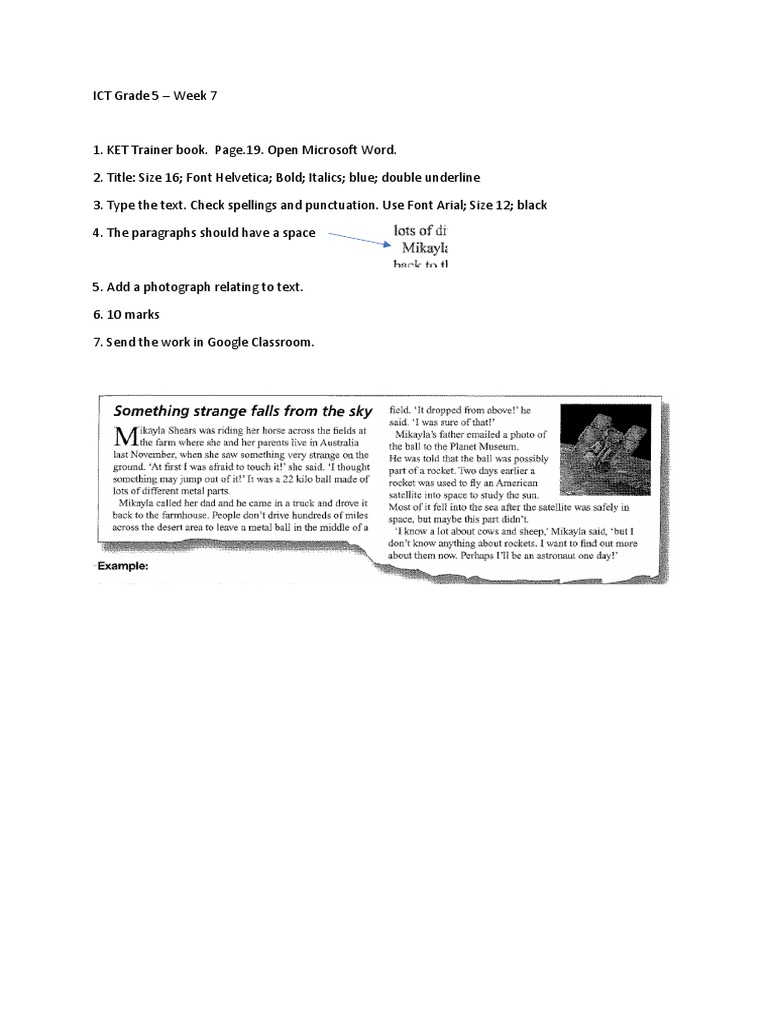 ICT Grade 6 - Week 7 | PDF