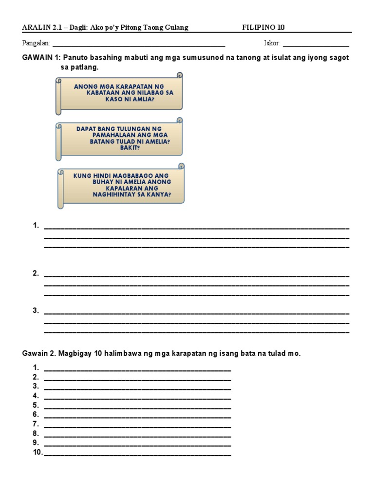 Worksheet 2. 2 Dagli | PDF