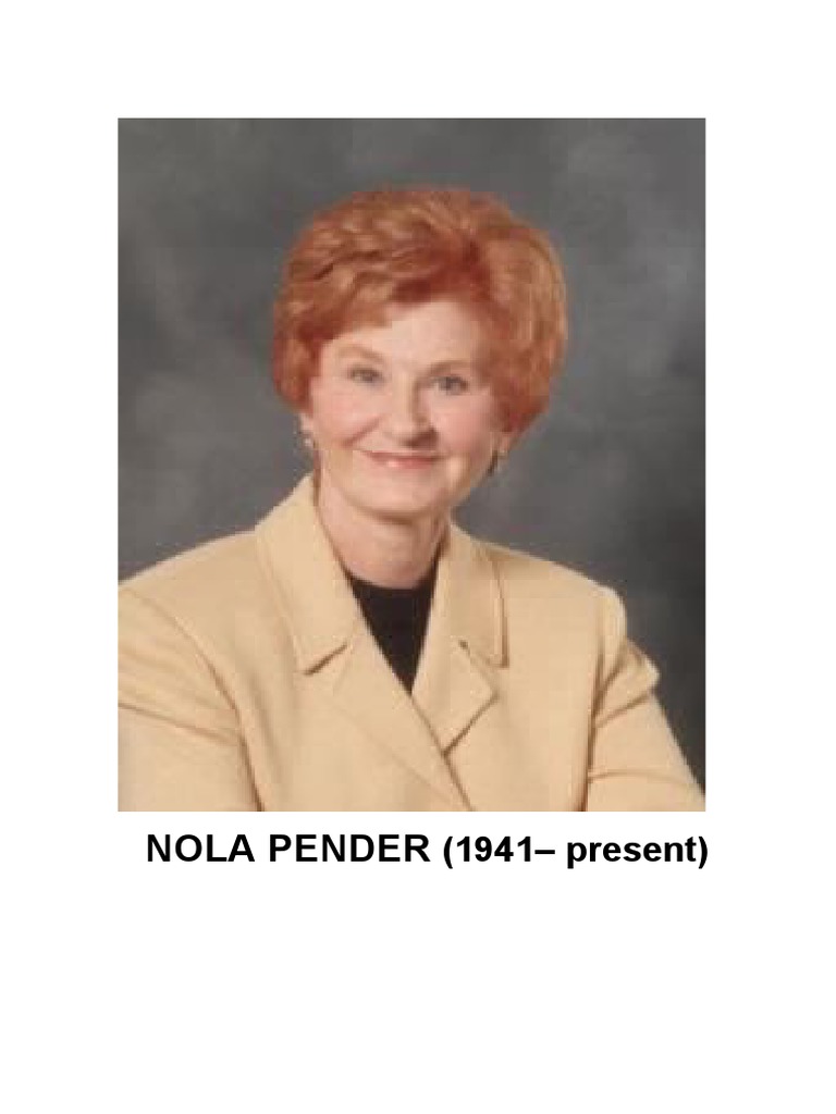 Nola Pender | Download Free PDF | Behavior | Self Efficacy