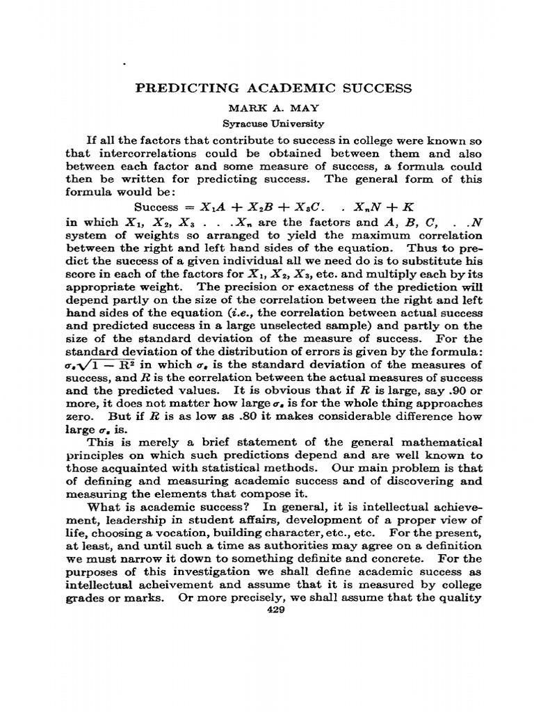 Predicting Academic Success | PDF