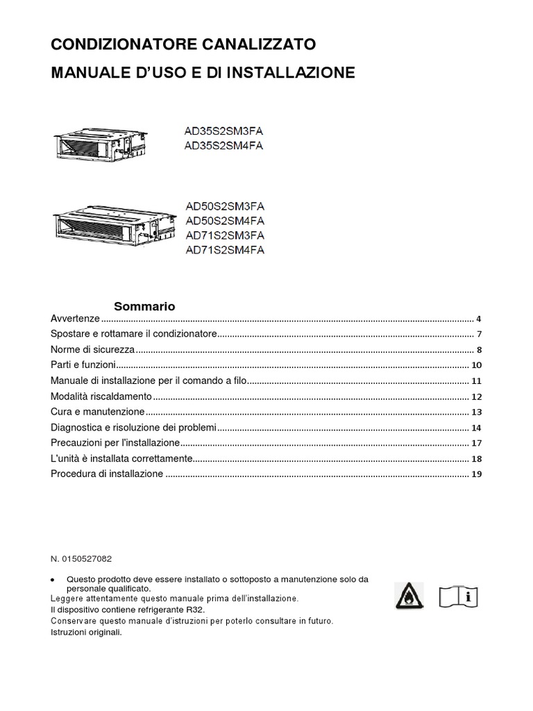 AD35S2SM3FA AD50S2SM3FA AD71S2SM3FA Manuale Utente | PDF